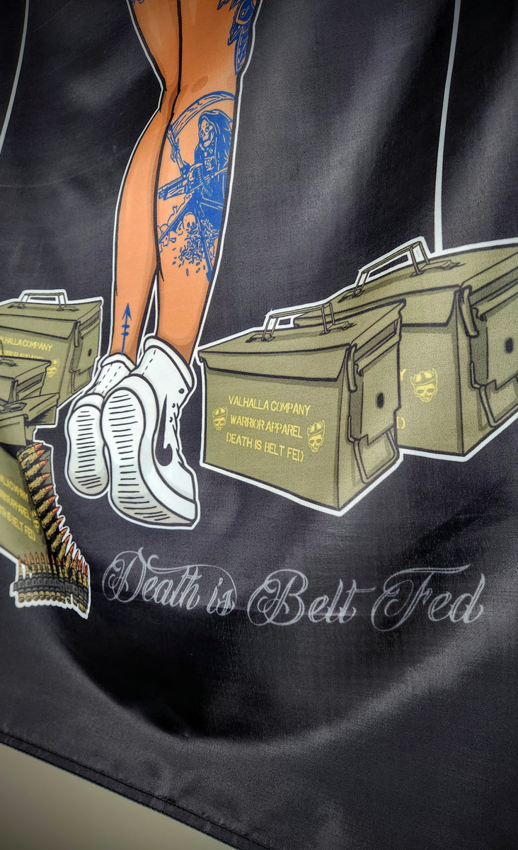 GUNS Pin-Up Girl Flag – Valhalla Company